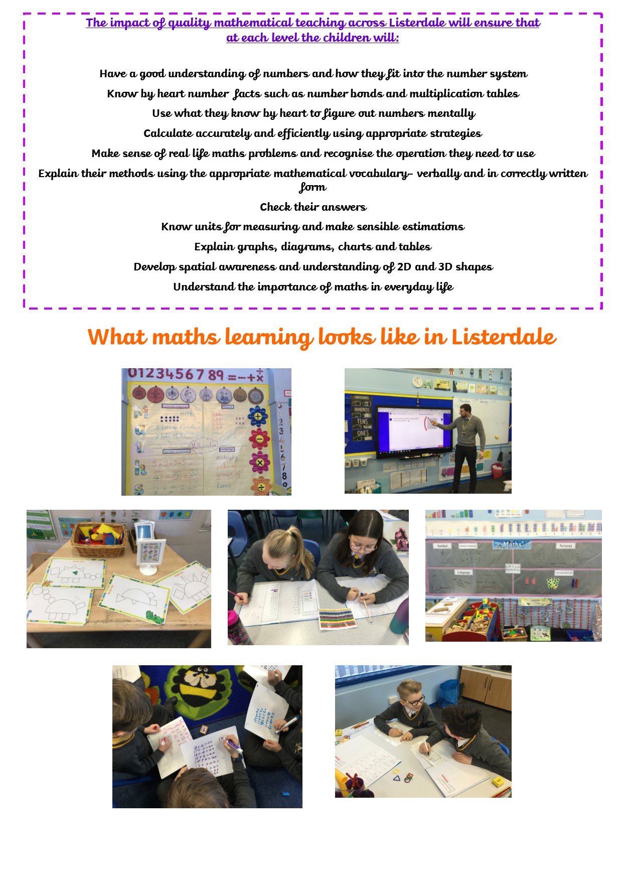Listerdale Junior Academy - Mathematics